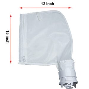 ATIE Pool Cleaner Fine Mesh Bag with Zipper Enclosure, Compatible with Pentair Kreepy Krauly Legend, Platinum, Letro Pool Cleaners Debris Bag 360002 and EU16 Bag (2 Pack)