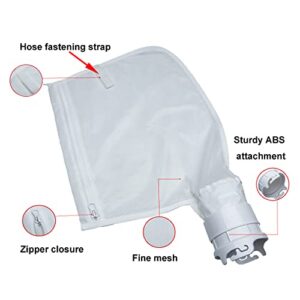 ATIE Pool Cleaner Fine Mesh Bag with Zipper Enclosure, Compatible with Pentair Kreepy Krauly Legend, Platinum, Letro Pool Cleaners Debris Bag 360002 and EU16 Bag (2 Pack)