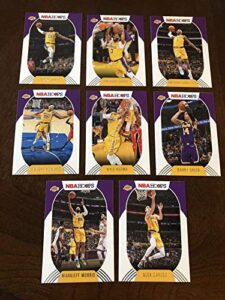 2020-21 panini nba hoops los angeles lakers team set includes rookies (hand collated) of 8 cards: 4 danny green 23 kyle kuzma 38 dwight howard 74 kentavious caldwell-pope 126 anthony davis 146 lebron james 171 markieff morris 186 alex caruso