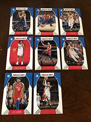 2020-21 Panini NBA Hoops Philadelphia 76ers Team Set Includes Rookies (Hand Collated) of 8 Cards: 49 Ben Simmons 67 Josh Richardson 88 Al Horford 99 Matisse Thybulle 119 Tobias Harris 138 Joel Embiid 195 Shake Milton 207 Tyrese Maxey RC Rookie