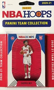 detroit pistons 2020 2021 hoops factory sealed team set with rookie cards of saben lee, isaiah stewart, saddiq bey and killian hayes