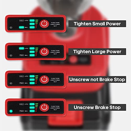 GYZJ Cordless 𝐈𝐦𝐩𝐚𝐜𝐭 Wrench 𝟏/𝟐" Brushless High Torque Wrenches 210 ft-lbs (280N.m) Right Angle Detent Anvil Impact Drive Set Kit 𝟐 Battery 𝟏𝟖𝐕 Chuck/Drill/Sockets/Tool Box/Fast Charger