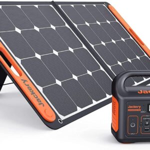 Explore 300 Portable Power Station + 1XSolarSaga 100W： Jackery Portable Solar Generator for Outdoor Adventure Car Camping