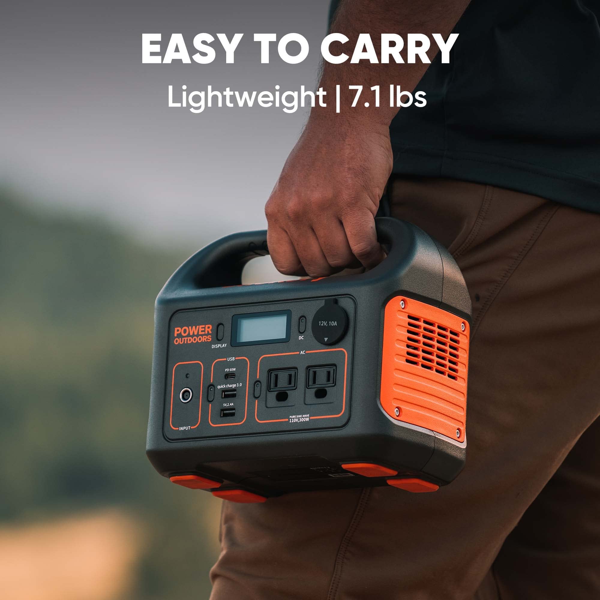 Explore 300 Portable Power Station + 1XSolarSaga 100W： Jackery Portable Solar Generator for Outdoor Adventure Car Camping