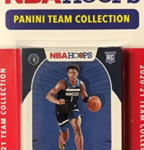 Minnesota Timberwolves 2020 2021 Hoops Factory Sealed Team Set with Anthony Edwards Rookie Card #216 and Jaden McDaniels Rookie Card #246 and Karl-Anthony Towns Plus