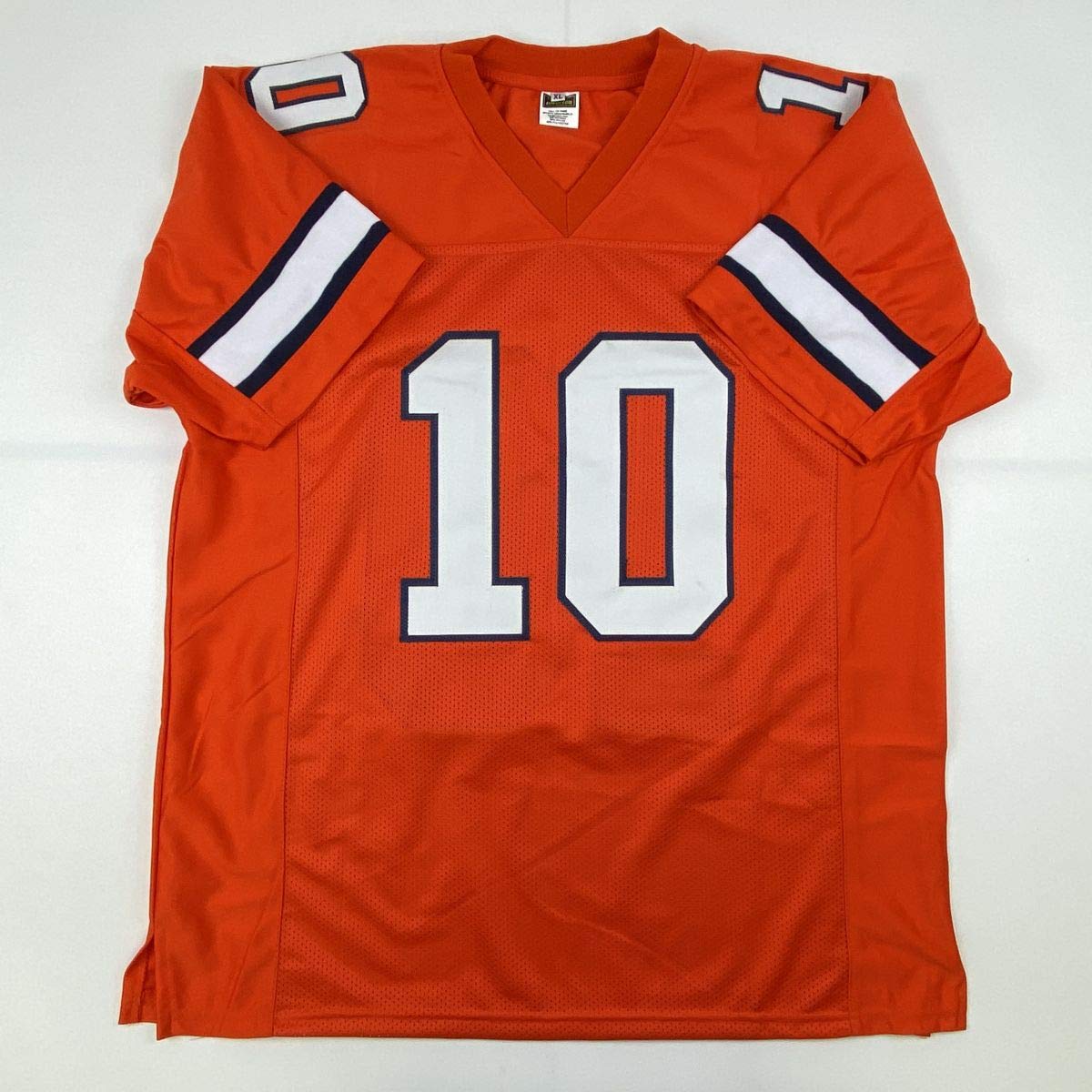 Autographed/Signed Jerry Jeudy Denver Retro Orange Football Jersey JSA COA