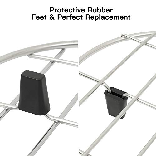 Zeesink Sink Rack Rubber Feet 6 PCS,Replacement for Kitchen Sink Grid,Protective Rubber Feet for Sink Rack,Black Color