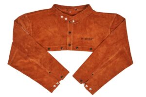 antaither split cowhide leather welding cape sleeve - superior heat & flame resistance for heavy-duty protection (m)