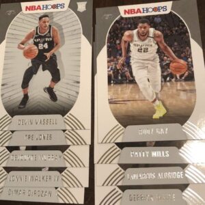 San Antonio Spurs 2020 2021 Hoops Factory Sealed Team Set With Rookie Cards of Tre Jones and Devin Vassell