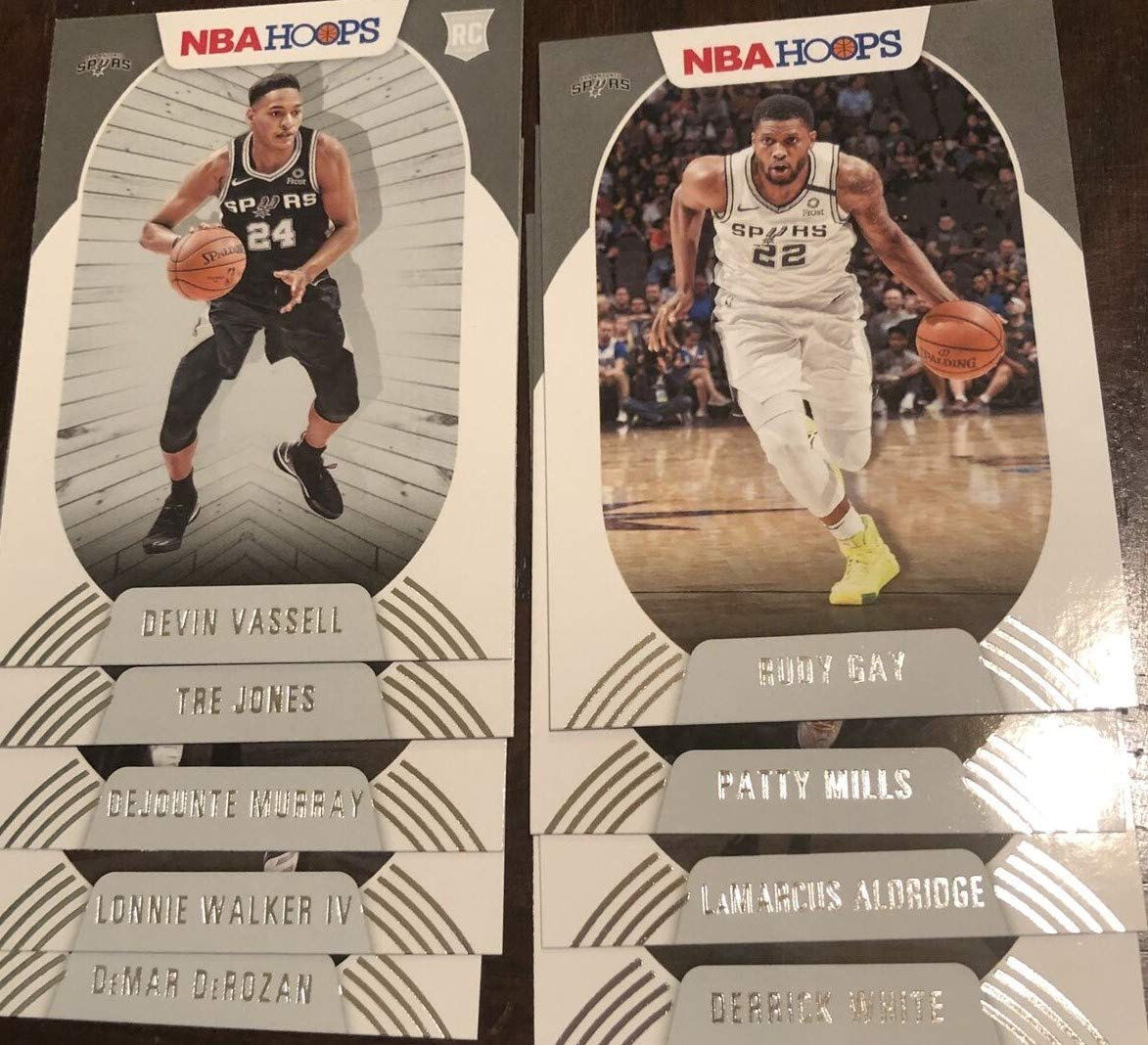 San Antonio Spurs 2020 2021 Hoops Factory Sealed Team Set With Rookie Cards of Tre Jones and Devin Vassell