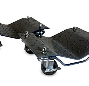 WEN 73017T 3000-Pound Capacity Vehicle Dollies with Brakes, Two Pack , Black