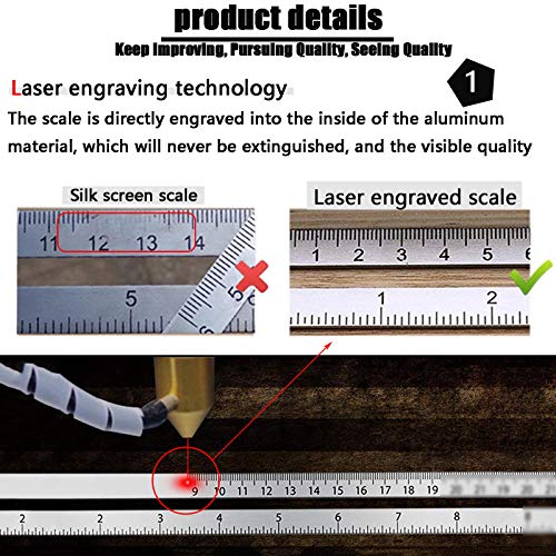 Multi-Angle Measuring Ruler,Multi Angle Tool,12-Sided Angle Measurement,Tile Holes Measure Ruler with 3-Holes Positioning Apertures,Upgrade Multi Angle Ruler/Metal/Black