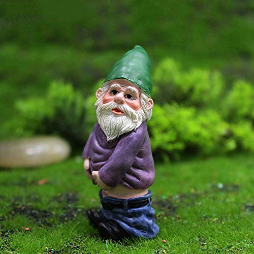 LIXIATIAN 4pcs Fairy Garden Accessories Decorations, Miniature Gardening Gnomes Figurines, Mini Resin Drunk Gnome Kit, Micro Landscape Dwarfs Statue Ornaments for Bonsai Plant Flower Pots Decor