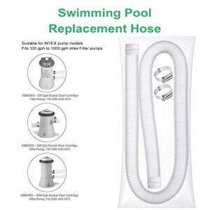 Swimming Pool Replacement Hose,1.25Inches Diameter Replacement Hose,Premium Quality Kinkproof PE,Pool Filter Replacement Hose Compatible with filter Pump 330 GPH, 530 GPH, and 1000 GPH.(59in length)