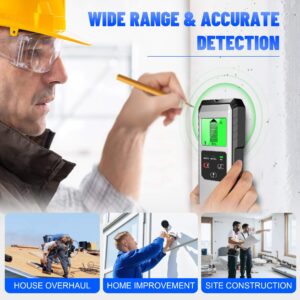 Stud Finder Wall Scanner Detector - Upgraded 6 in 1 Electronic Sensor Wood Wall Detector Beam Finder for Drywall Joist Pipe Live AC Wires Metal with Magnetic/Non-Magnetic, LCD Display & Sound Warning