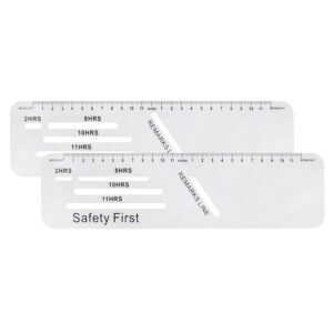 muka 2 pcs truck logbook rulers