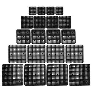 doitool 20pcs flowerpot pad hole mesh pad flowerpot pads bonsai water pad (black) flower pot