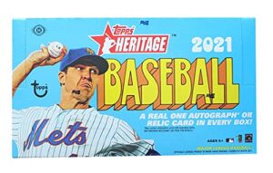 2021 topps heritage mlb baseball hobby box (24 pks/bx)