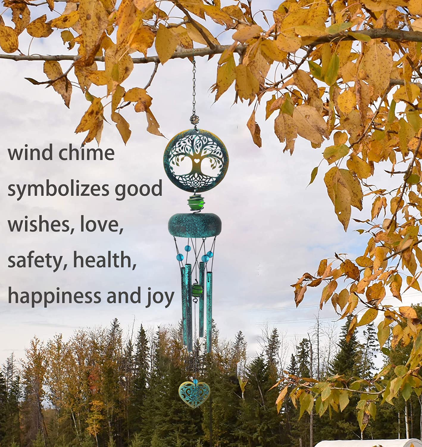 OKAIMEIMEIO Tree of Life Wind Chimes for Outside, Memorial Gifts for Mom, Outdoor Clearance, Sympathy Gifts for Loss of Loved One, Garden Decor