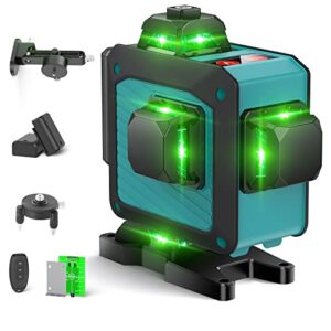 laser level 360 self leveling, elikliv bluetooth lazer level, 200ft outdoor robust indoors, 4d green cross line nivel laser, 4x360 self leveling laser level for diy or professional job site