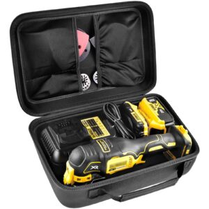 case compatible with dewalt 20v max xr oscillating multi-tool dcs354b/ dcs356b, large carrying storage box fits for dewalt 20v max xr battery & charger,blades,sanding pads and accessories (box only)