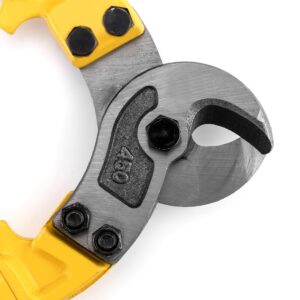 QWORK Hardened Cable Cutter, 18" Heavy Duty Stainless Steel Wire Rope Cutter for Cutting Steel Wire