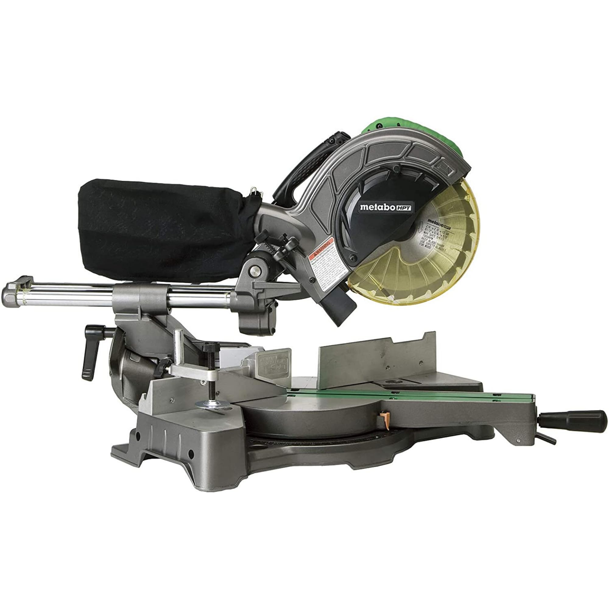 Metabo HPT Miter Saw | 8-1/2-Inch Blade | Linear Ball Bearing Slide System | C8FSES