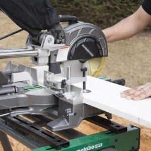 Metabo HPT Miter Saw | 8-1/2-Inch Blade | Linear Ball Bearing Slide System | C8FSES