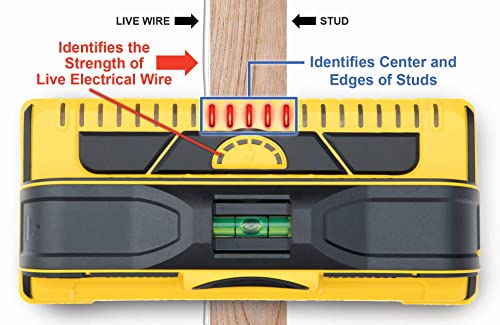 Franklin Sensors ProSensor M210 Stud Finder with 13-Sensors, Wood & Metal Stud Detector/Wall Scanner, Live Wire Detection