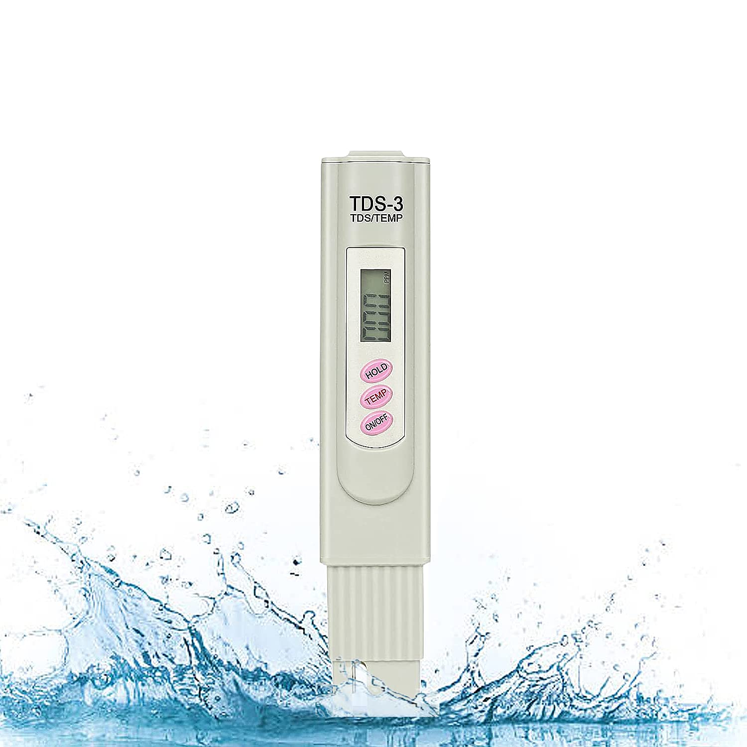 Water Quality Tester, Accurate and Reliable, EC Meter & Temperature Meter 3 in 1, 0-9990 ppm, Funayama tds Meter Digital Water Tester for Drinking Water, Aquariums, etc