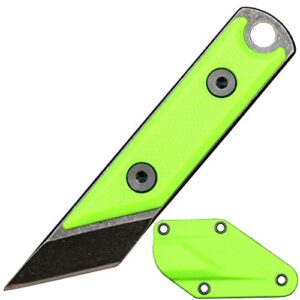 ccanku c1146 fixed blade knife,440c blade g10 handle edc tool knife for outdoor, camping, hiking, fishing with kydex sheath (light green)