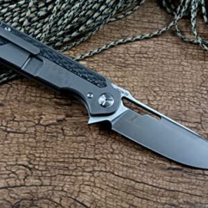 TWOSUN D2 Steel Folding Pocket Knife Flipper Tactical Hunting Outdoor TS226