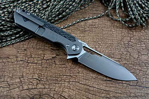 TWOSUN D2 Steel Folding Pocket Knife Flipper Tactical Hunting Outdoor TS226