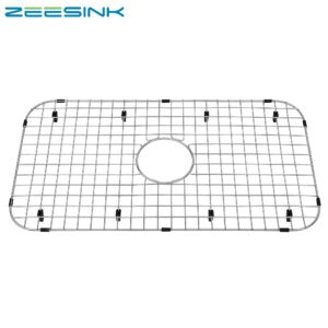 Zeesink Kitchen Sink Grid,Sink Grid andSink Protectors for Kitchen Sink,Size 26" X 14 3/8" Sink Bottom Grid,Sink Grate Center Drain