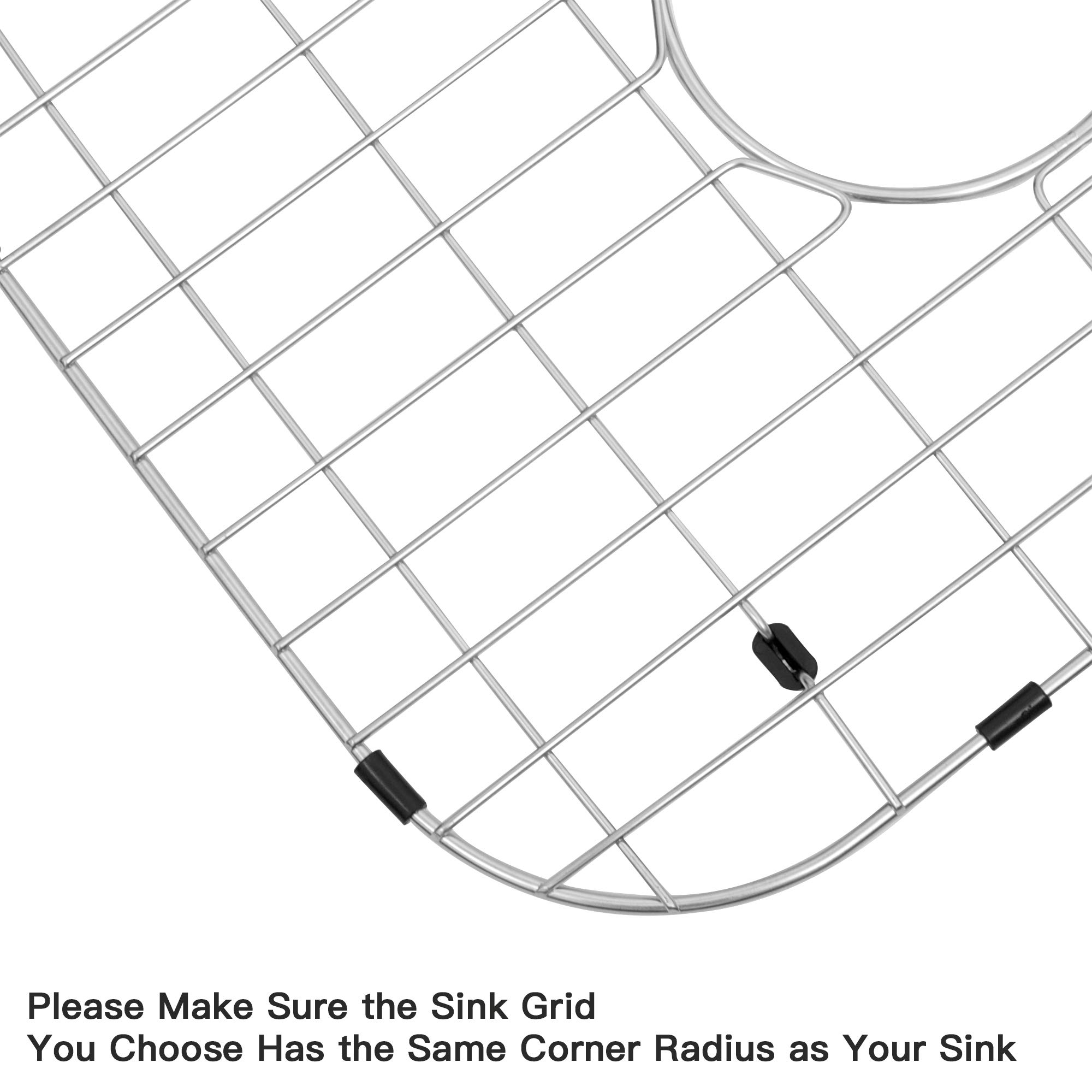 Zeesink Kitchen Sink Grid,Sink Grid andSink Protectors for Kitchen Sink,Size 26" X 14 3/8" Sink Bottom Grid,Sink Grate Center Drain