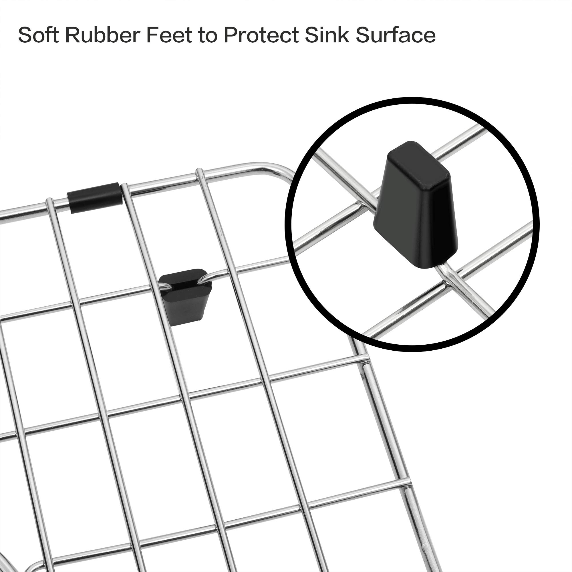 Zeesink Kitchen Sink Grid,Sink Grid andSink Protectors for Kitchen Sink,Size 26" X 14 3/8" Sink Bottom Grid,Sink Grate Center Drain