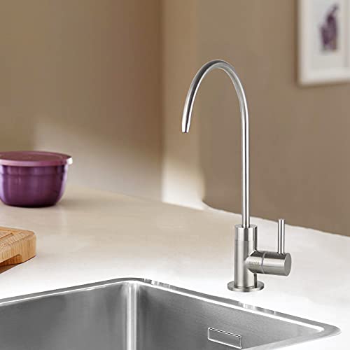 ZBSLORE Stainless Steel Kitchen Filtered Drinking Water Faucet Compatible Reverse Osmosis Faucet and Water Filtration Systems for Kitchen Sink (Non-Air Gap)