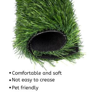 GRASSCLUB Grass Squares 8 Pack 12'' x 12'' Fake Grass Turf Patch for Placemets Centerpieces Table Runner Chicken Nesting Pads DIY Decor