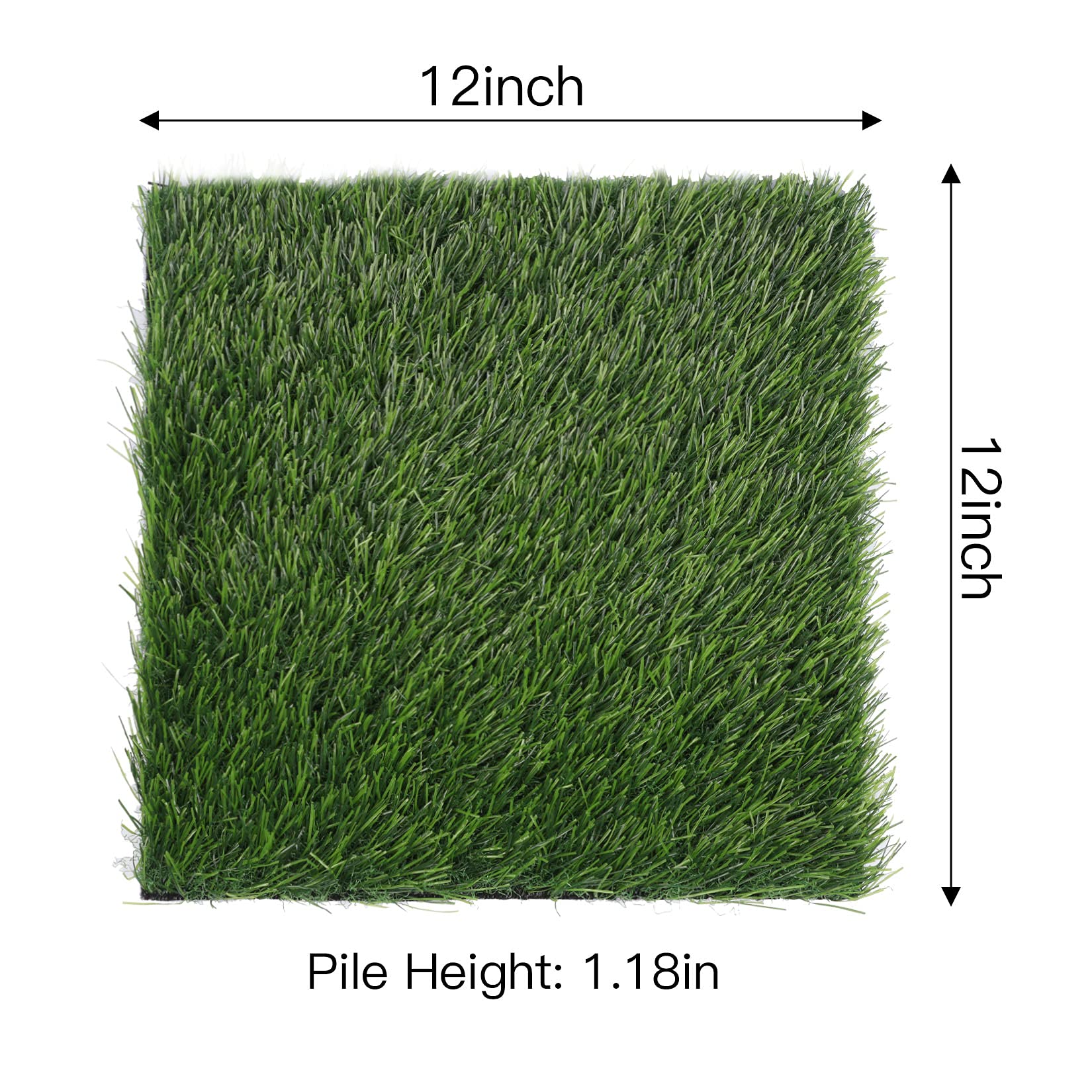 GRASSCLUB Grass Squares 8 Pack 12'' x 12'' Fake Grass Turf Patch for Placemets Centerpieces Table Runner Chicken Nesting Pads DIY Decor