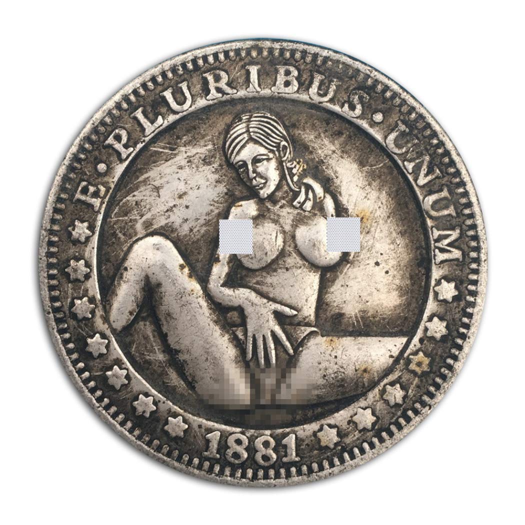 Kocreat Sexy Coin Beautiful Girl Arts Souvenir Coin Hobo Coin-Copy American Liberty Eagle Lucky Morgan Coin-Funny Adult Toy Challenge Coin Game Coin Style11