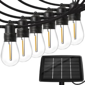 baxstel solar lights outdoor string lights 40 ft