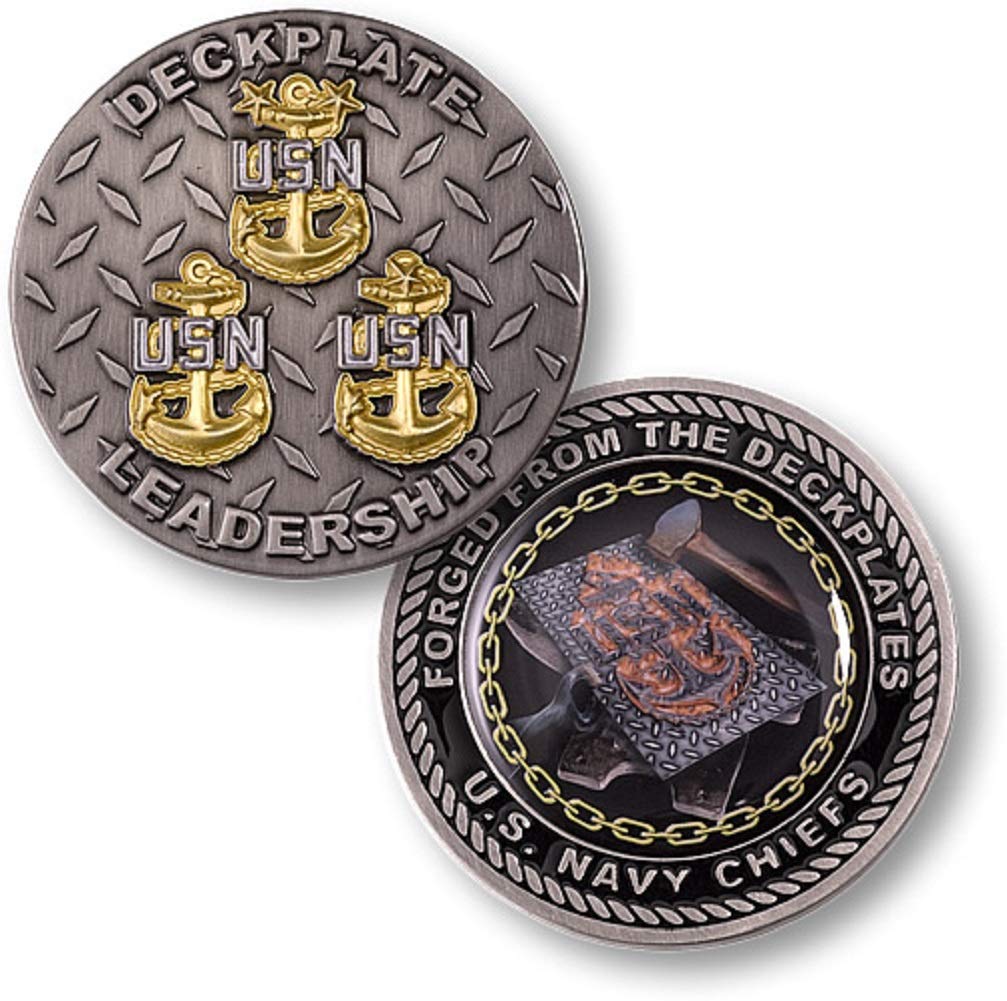 U.S Navy Chiefs Deck Plate Leadership Forged from The Deck Plates Challenge Coin