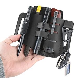 APEBAZY EDC Multitool Leather Sheath for Belt Pocket Organizers Tools Leather Knife Sheaths