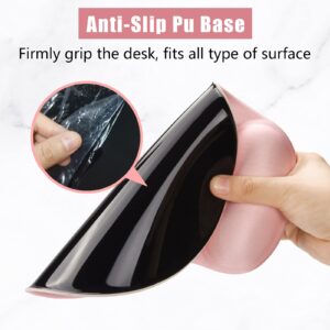 Hsurbtra Ergonomic Mouse Pad with Wrist Rest Support, Gel Mouse Pads with Non-Slip PU Base, Pain Relief Memory Foam Mousepad for Laptop PC, Cute Office Supplies Desk Decro Accessories Pink