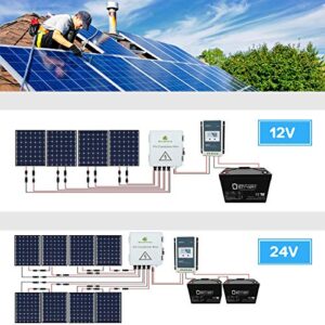 Solar Combiner Box PV Combiner Box 4 String With15A Rated Current Fuse Solar DC Breaker Lightning Arreste and Solar Connector for Solar Power Systems10AWG Solar Cable