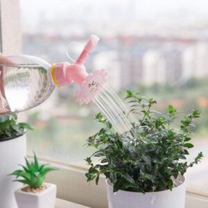 Hemoton Hydro Jug Water Bottle 4pcs Bottle Cap Sprinkler Flower Shaped Bottle Watering Spout Plant Plastic Dual Head Bottle Bonsai Watering Can for Flower Seedlings Plant Bonsai Tools