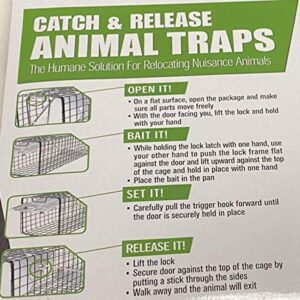 Live Catch & Release Animal Live Trap Rabbit, Squirrel, Chipmunks, Rat 24 x 7 x 7