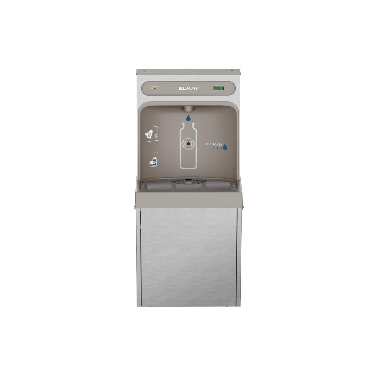 Elkay EZH2O Refrigerated Surface Mount Bottle Filling Station, Filtered, 8GPH, Stainless Steel