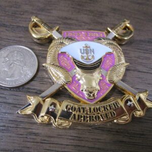 Oneworldtreasures USN Goat Locker Approved Deckplate Certified Female Navy Chief CPO Pink Challenge Coin