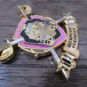 Oneworldtreasures USN Goat Locker Approved Deckplate Certified Female Navy Chief CPO Pink Challenge Coin